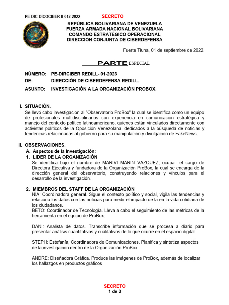 Parte Especial Redi Los Llanos | PDF | Venezuela Parte Especial Redi Los Llanos | PDF | Venezuela