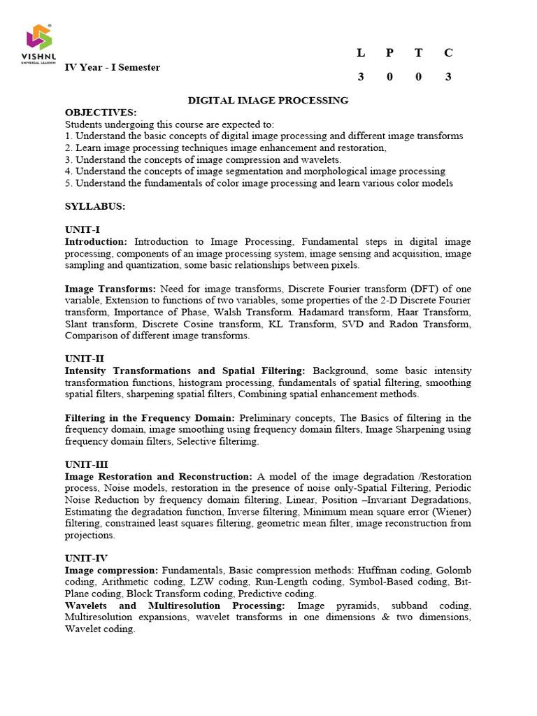 3.digital Image Processing | PDF