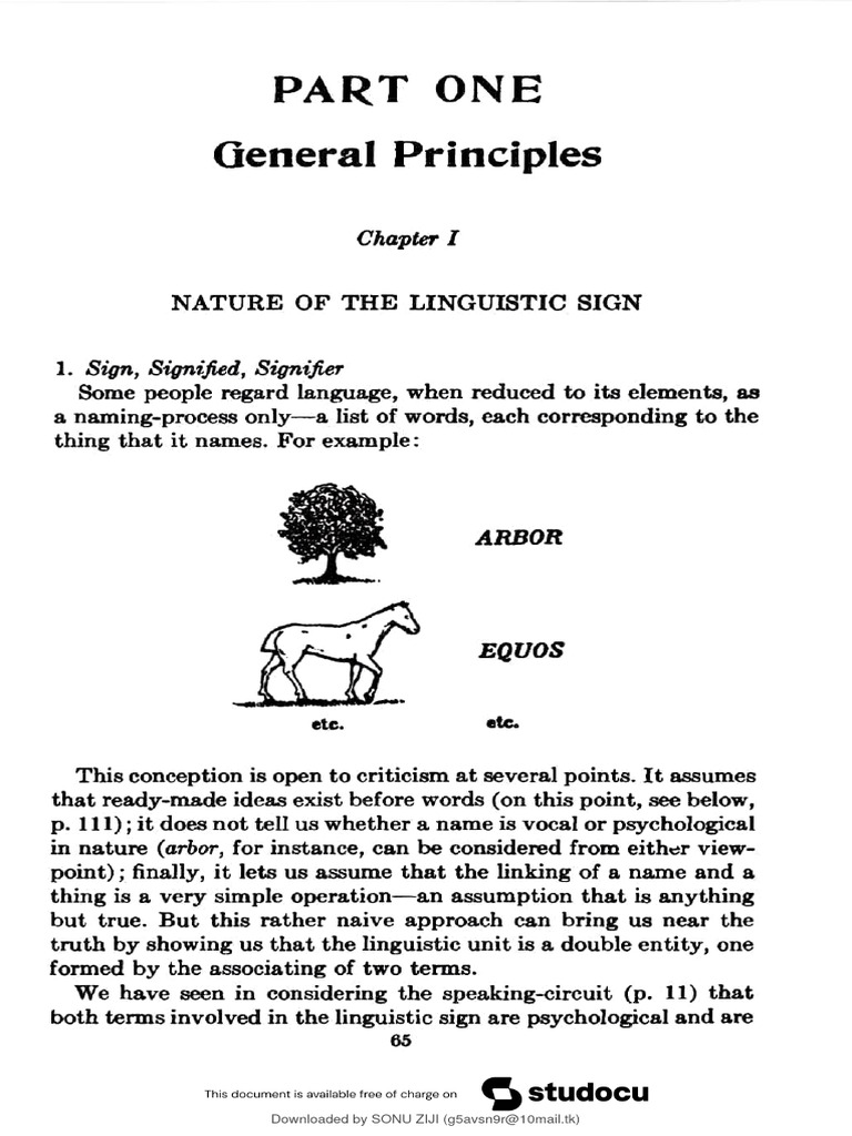 Nature of the Linguistic Sign Explained | PDF | Word | Semiotics