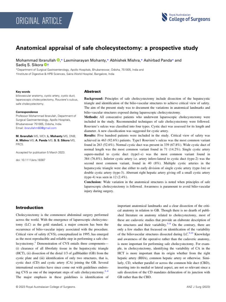 Safe Cholecystectomy CCX | PDF | Clinical Medicine | Abdomen