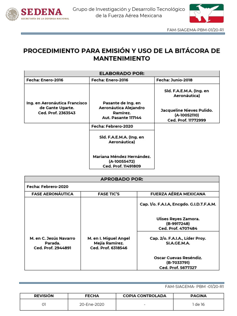 02 Emisión y Uso de La Bitácora de Mantenimiento (Forma Siagema-001) | PDF