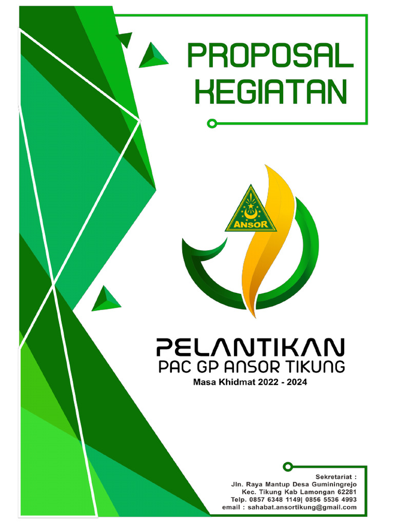 Proposal PELANTIKAN Ansor | PDF