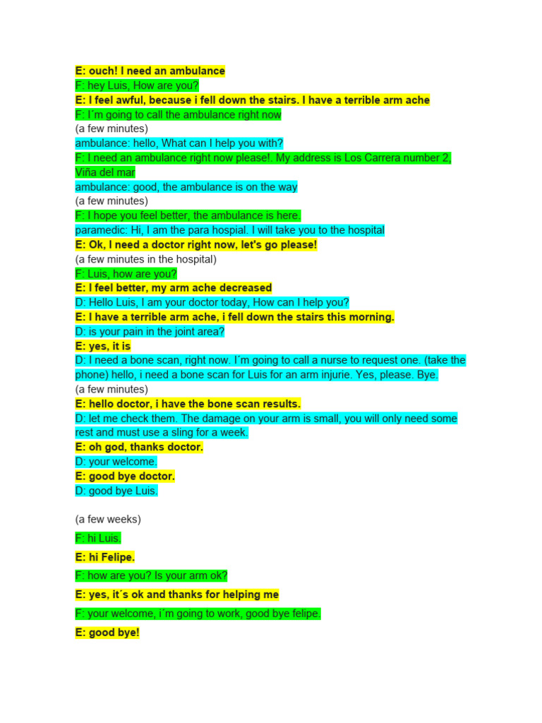 Dialogo de Ingles | PDF