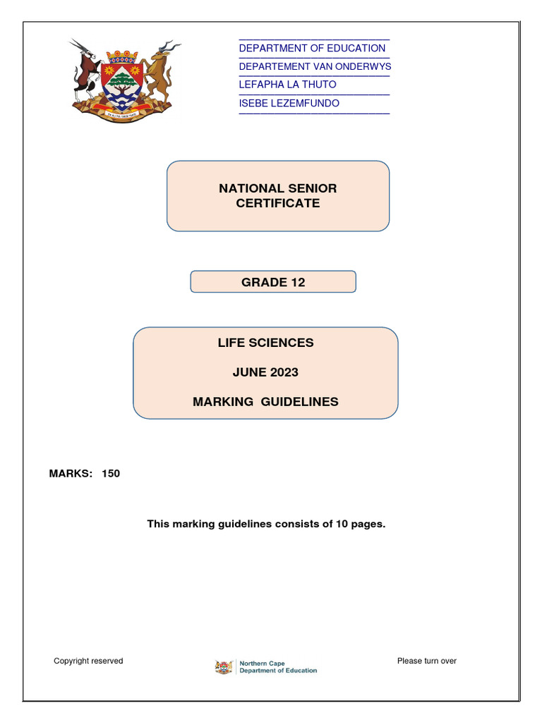 Life Sciences GR 12 MG | PDF