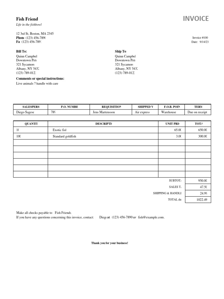Sales invoice | PDF