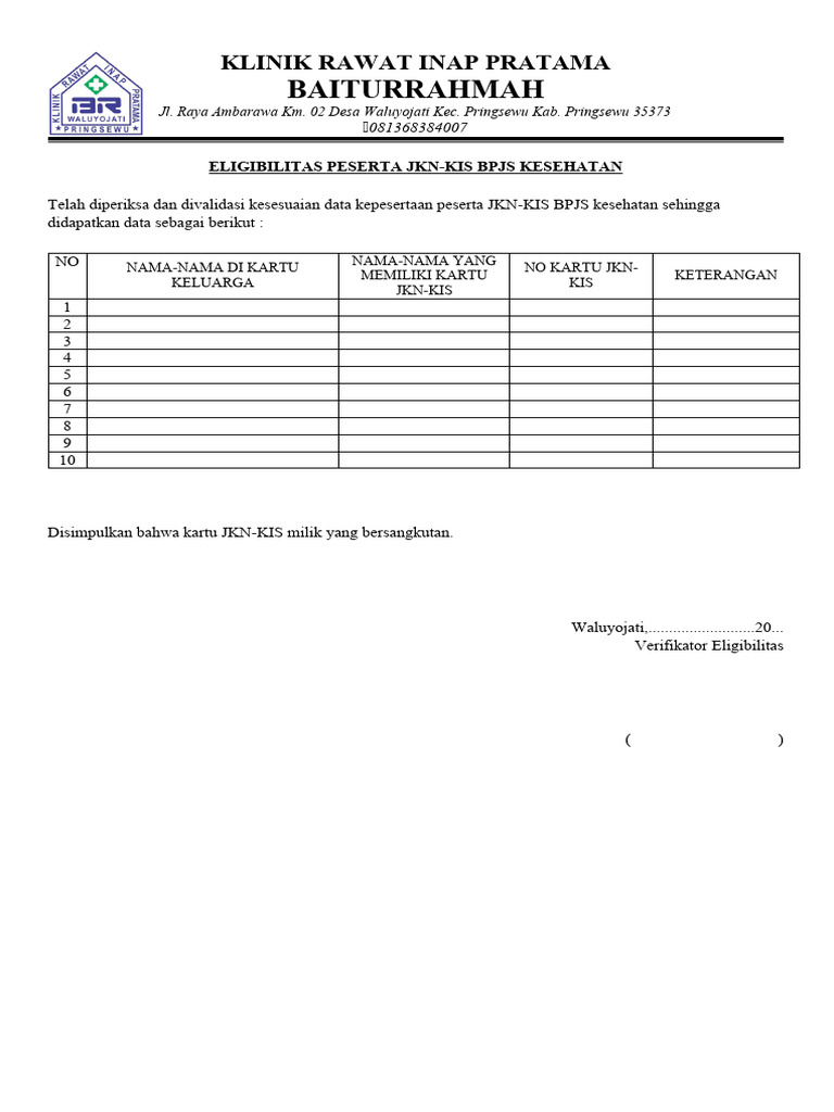 Klinik Rawat Inap Pratama | PDF | Bisnis | Pengelolaan Keuangan & Uang