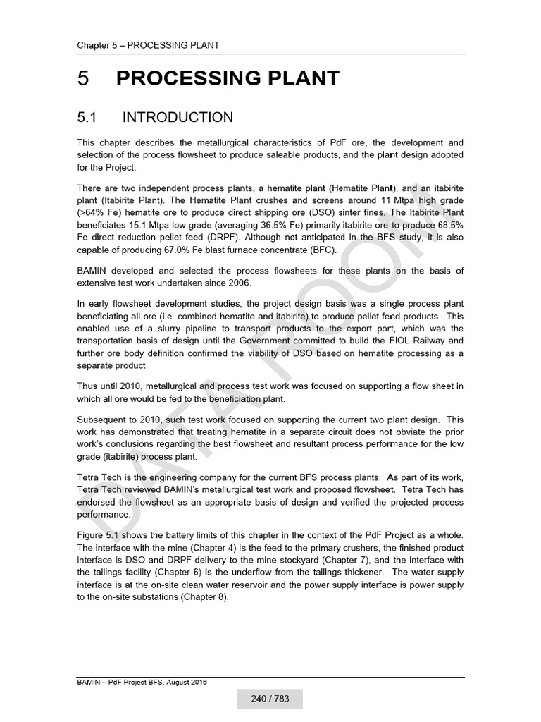 Iron Ore Processing Plant Design | PDF | Materials | Mining