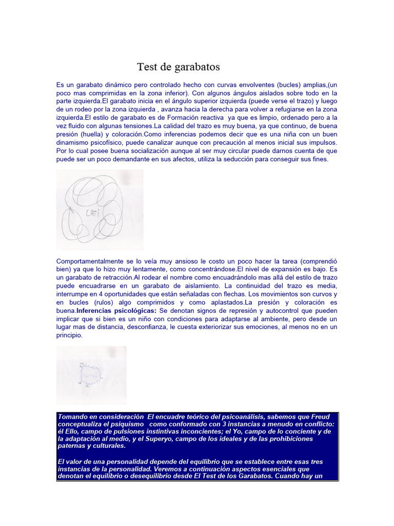 Test de Garabatos | PDF | Carné de identidad | Amor