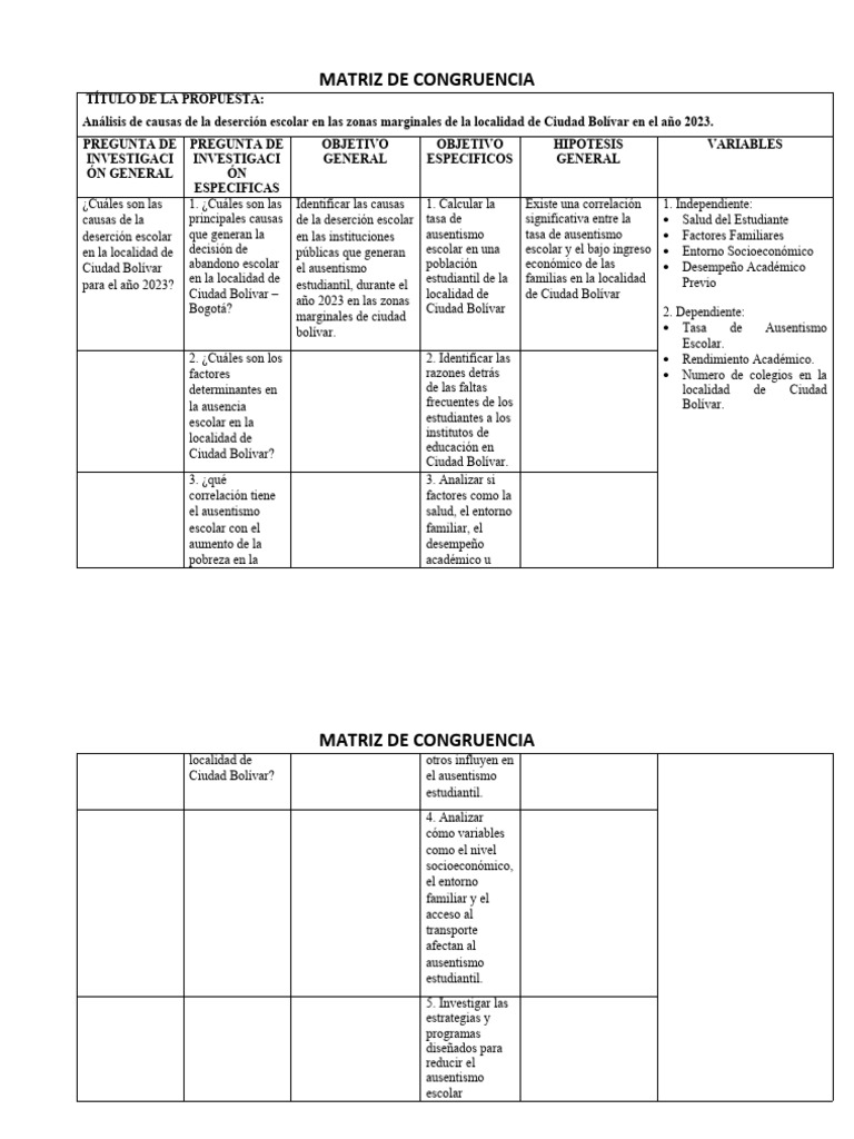Anexo 1 - Matriz de Congruencia Ludy Mayerli Garrzon Lopez. | PDF