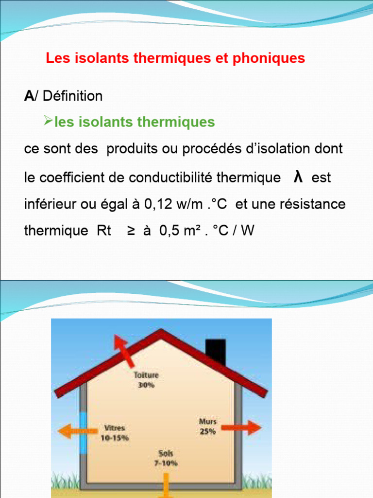 Isolants thermiques et phoniques | PDF | Isolation thermique du ...