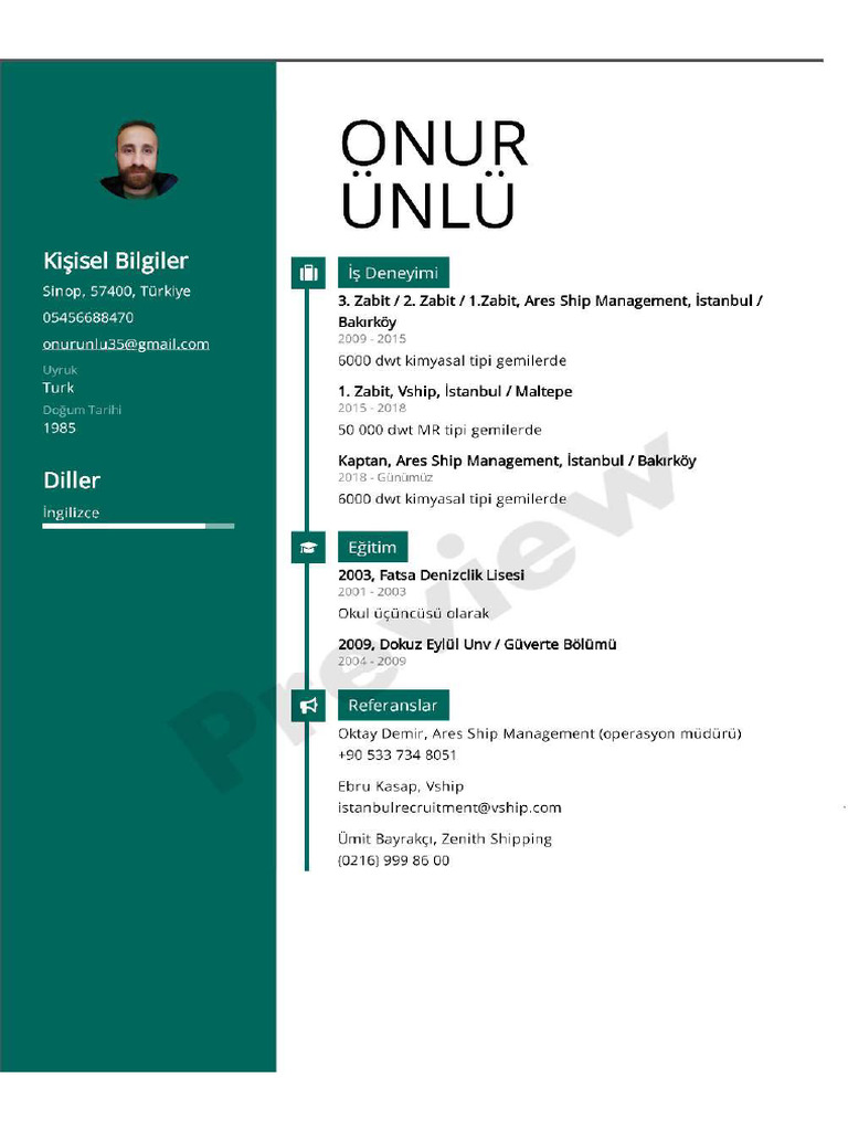 Kaptan Onur Ünlü | PDF