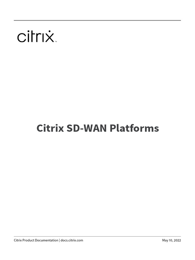 Citrix SD Wan Platforms | PDF | Hyper V | Solid State Drive
