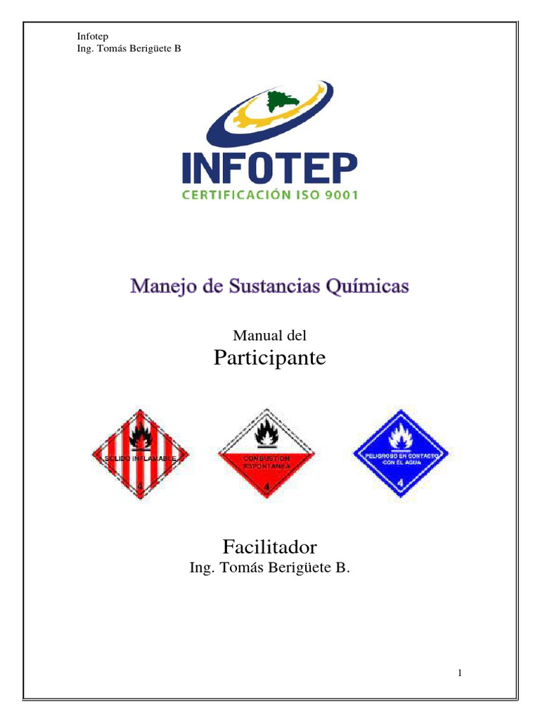 Manual Manejo de Sustancias Químicas | Descargar gratis PDF | Seguridad y salud ocupacional ...