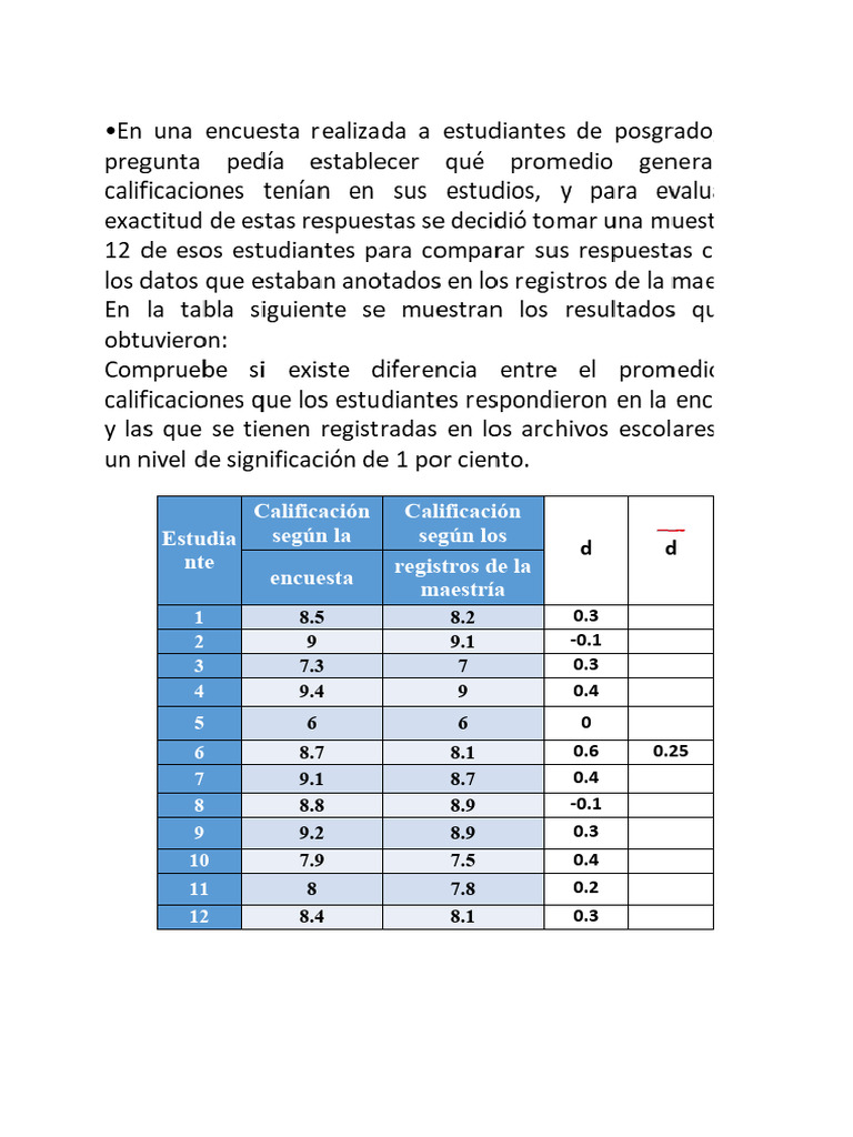Práctica Dos Poblaciones Medias Apareadas | PDF