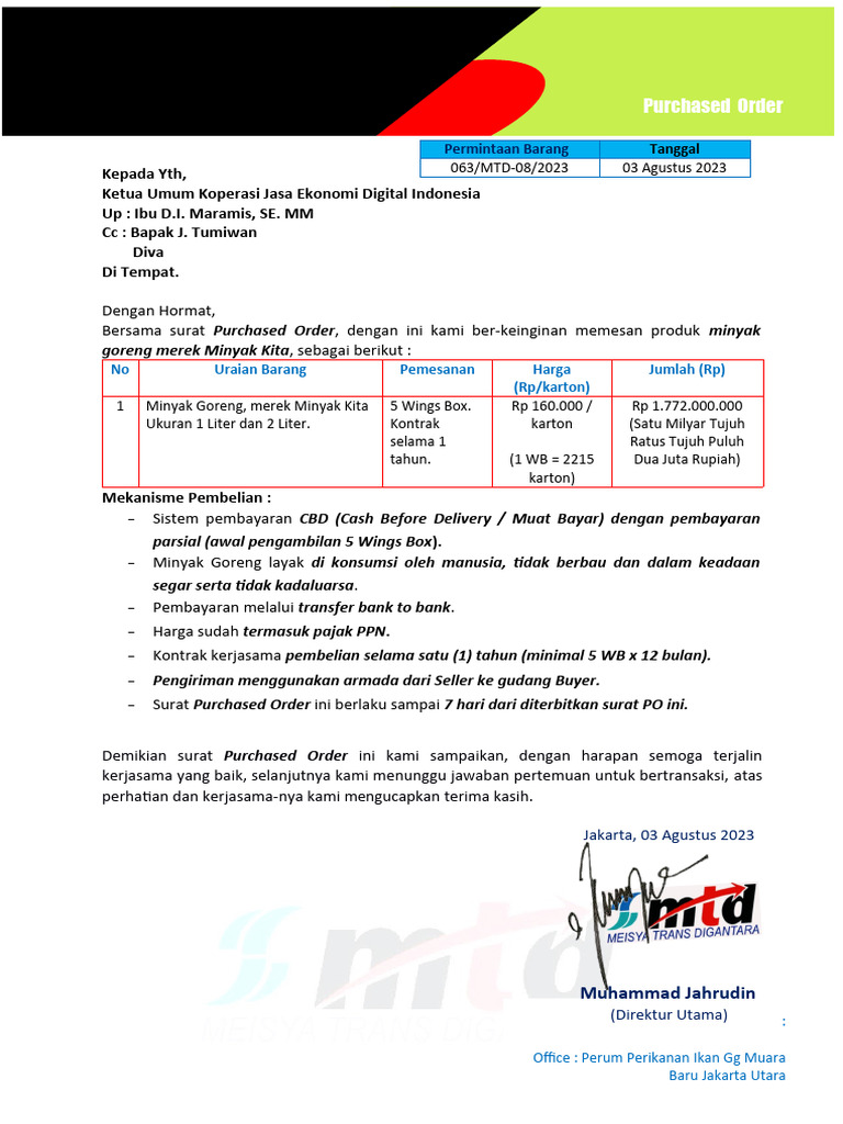 Po Minyak Kita Kjedi - MTD | PDF