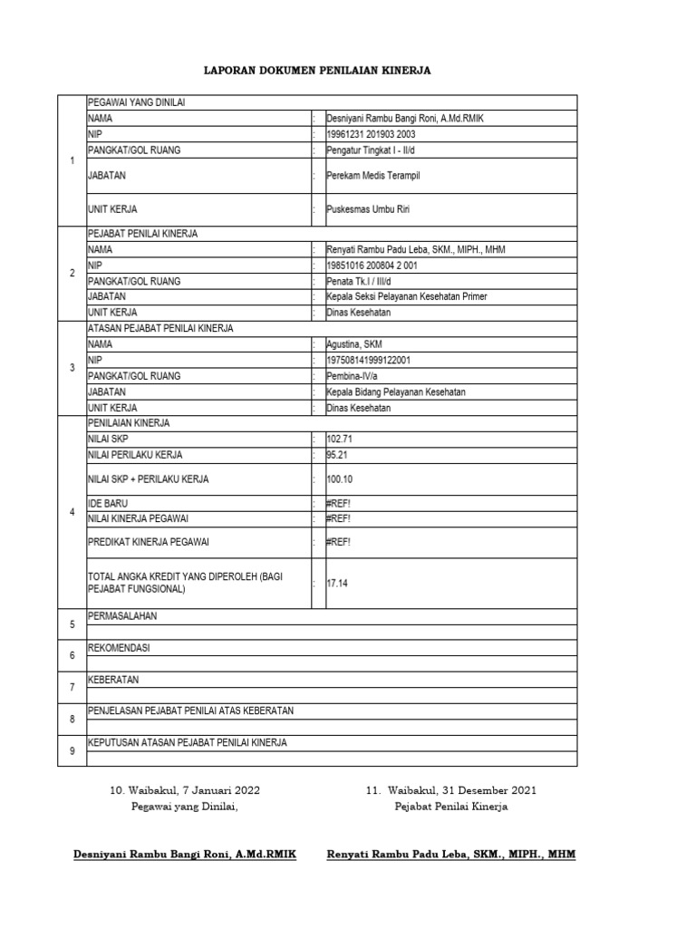 Contoh SKP Baru | PDF