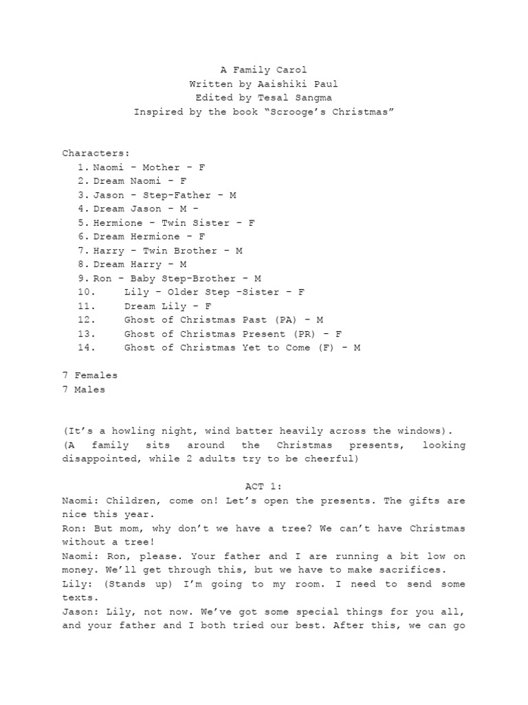 Christmas Presentation Play-2 | PDF | Poetry | Language Arts & Discipline