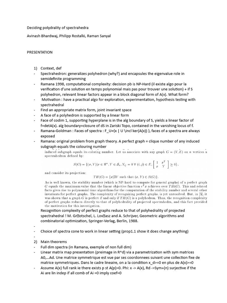 Deciding Polydrality of Spectrahedra | PDF | Matrix (Mathematics ...