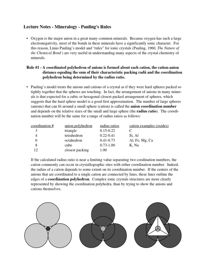 Pauling Rules | PDF