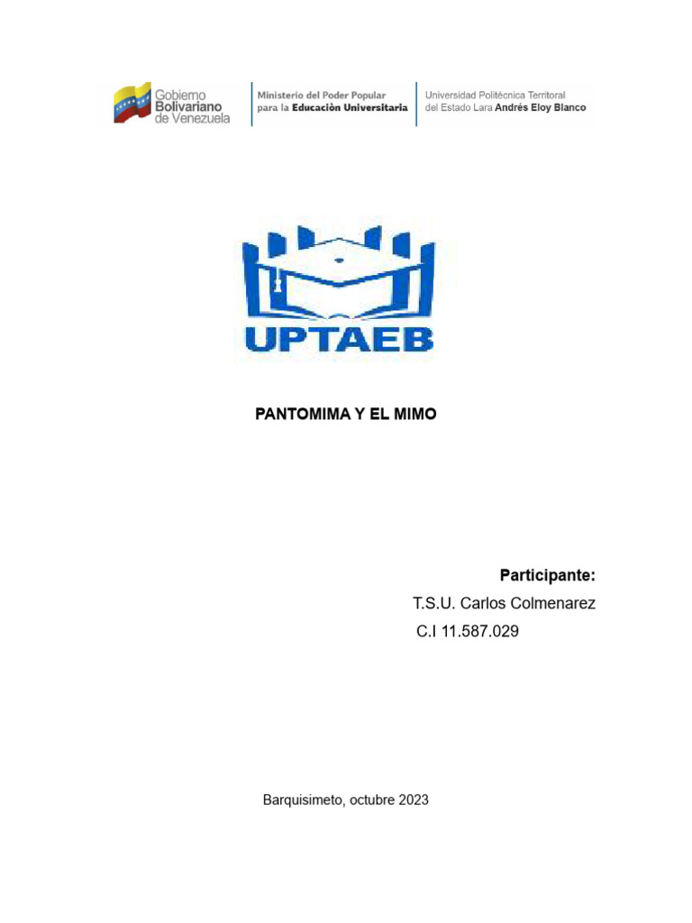 Pantomima y El Mimo | PDF