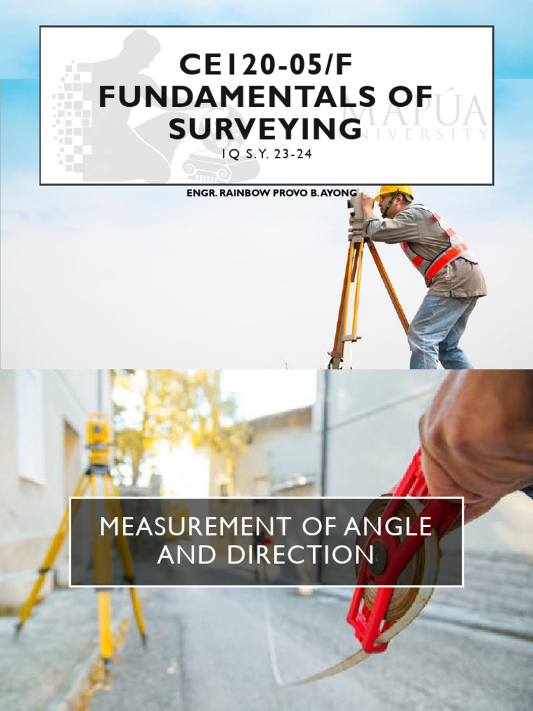 Angle and Direction Measurement in Surveying | PDF | Minute And Second ...