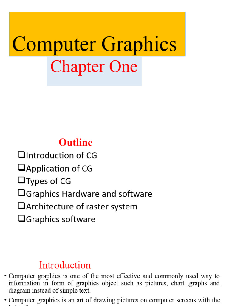 CG Chapter 1-5 | PDF | Stereoscopy | Computer Graphics