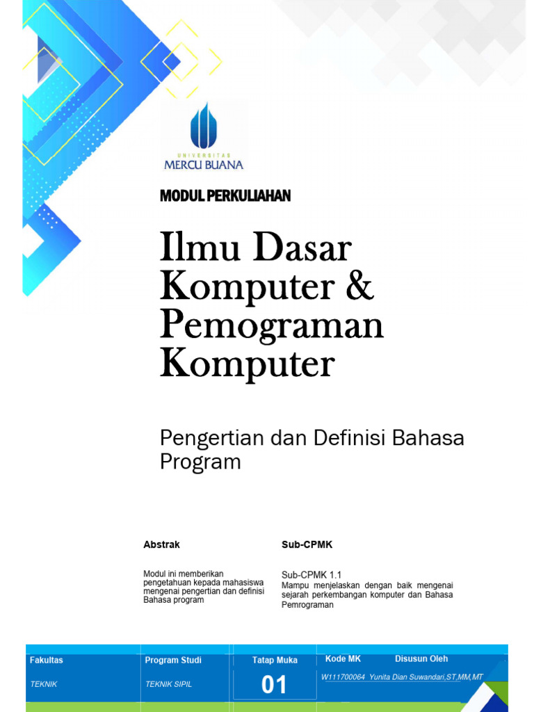 Modul 1 Ilmu Dasar Komputer | PDF
