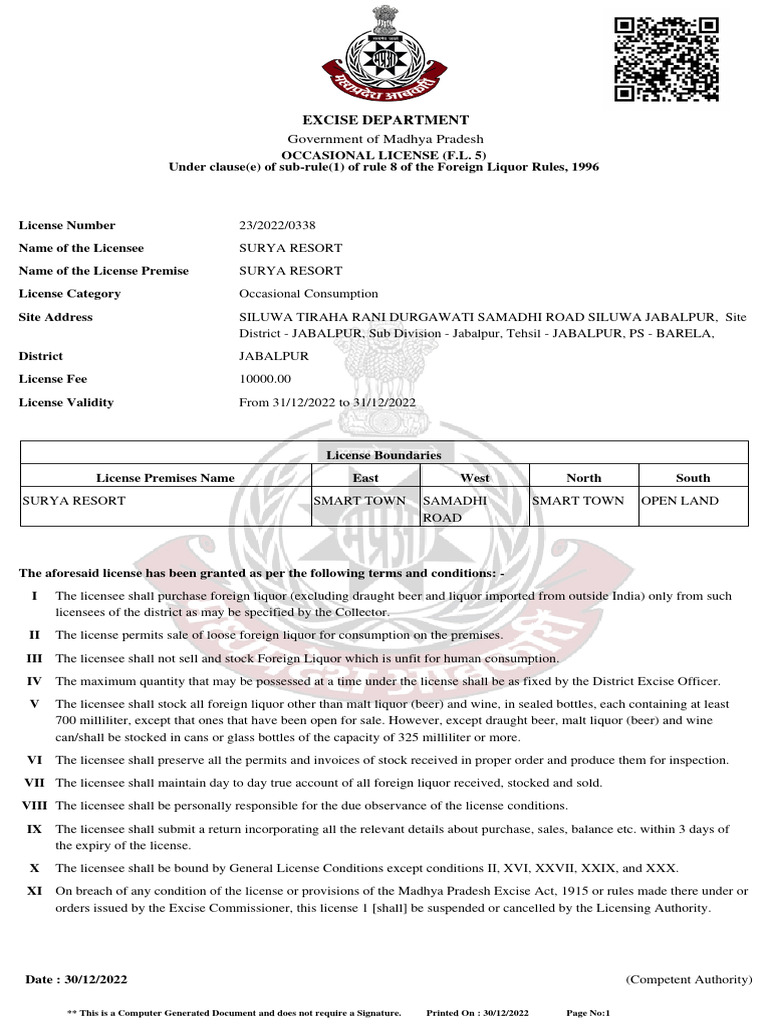 Liqour Licence | PDF | License | Alcohol