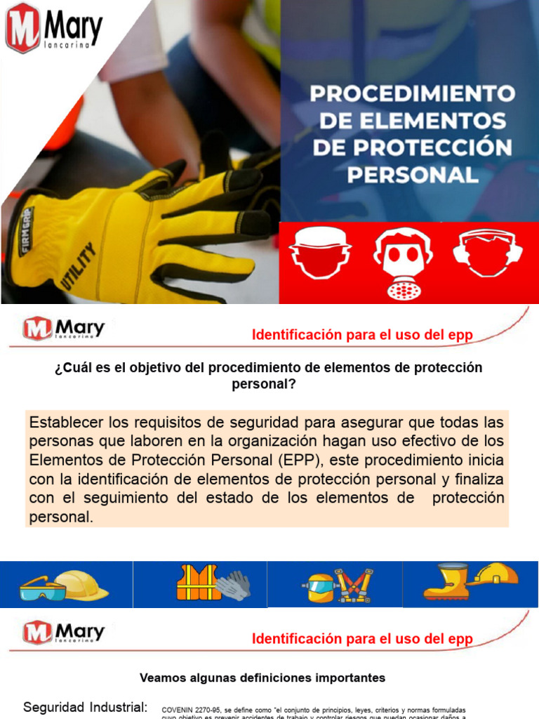 Identificacion para El Uso Del Epp | PDF | Higiene Ocupacional