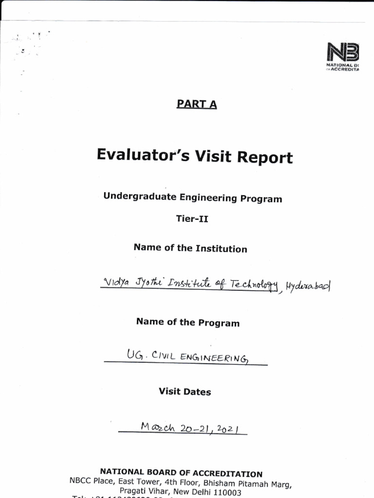 NBA Evaluator Visit | PDF