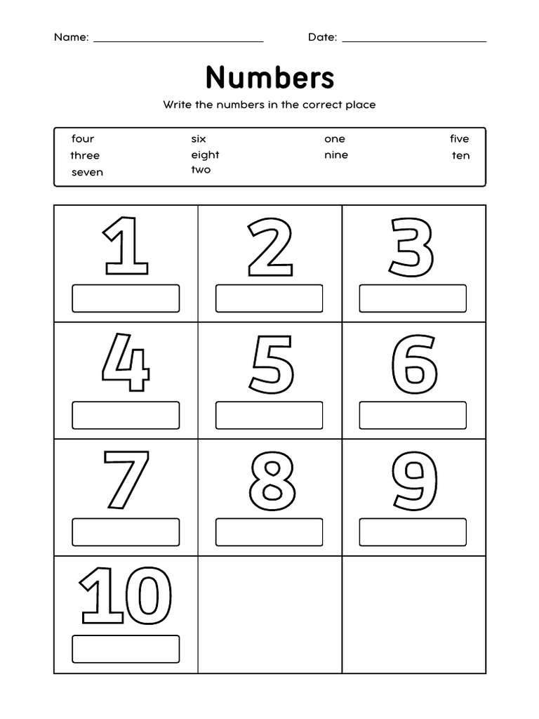 LKPD Bahasa Inggris Number | PDF
