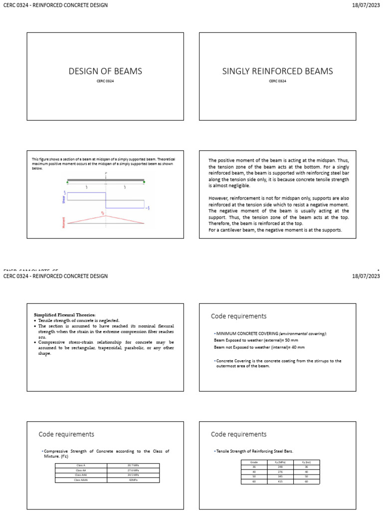 Design of Beams | PDF | Beam (Structure) | Reinforced Concrete