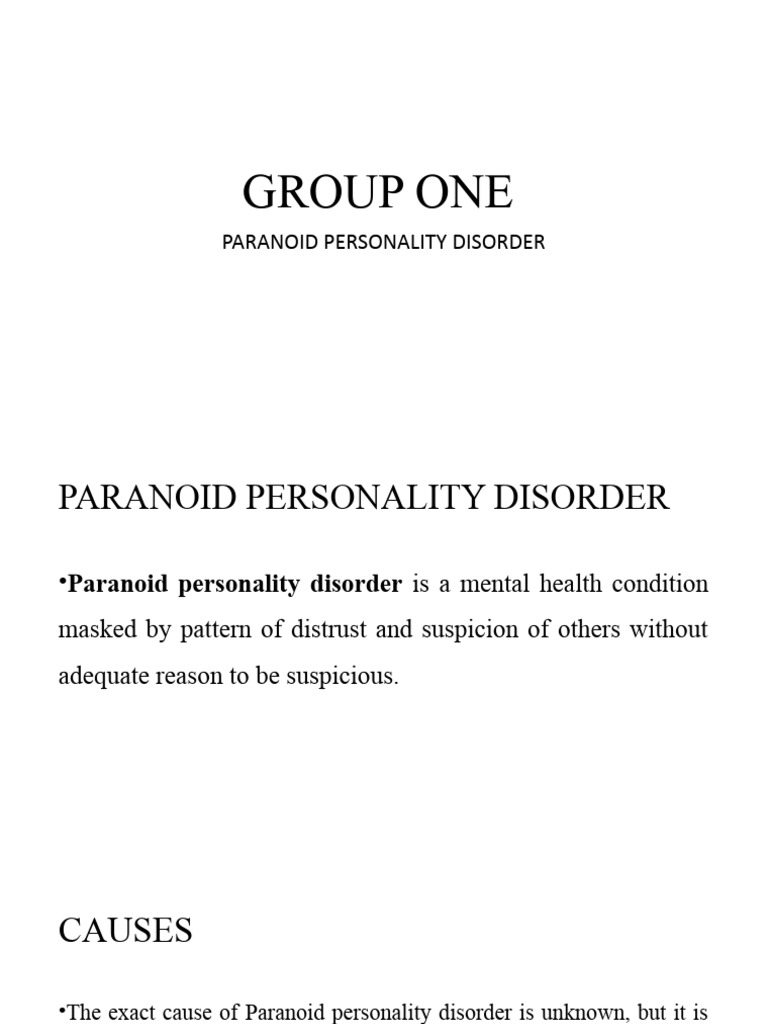 Paranoid Persinality Disorder | PDF | Paranoia | Mental Disorder