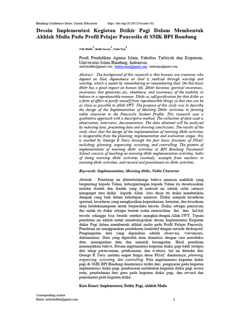 Artikel Spesia Nelly Hofifa 10030119144 | PDF | Agama Monoteistik ...