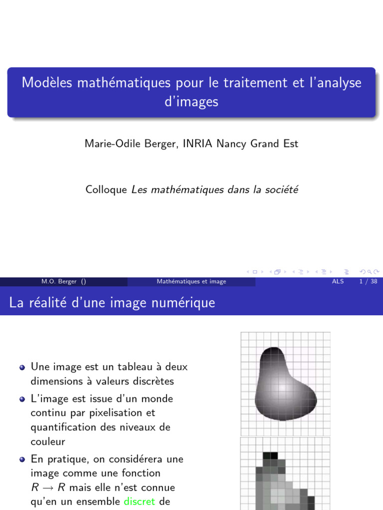 mathématiques traitement d'image | PDF