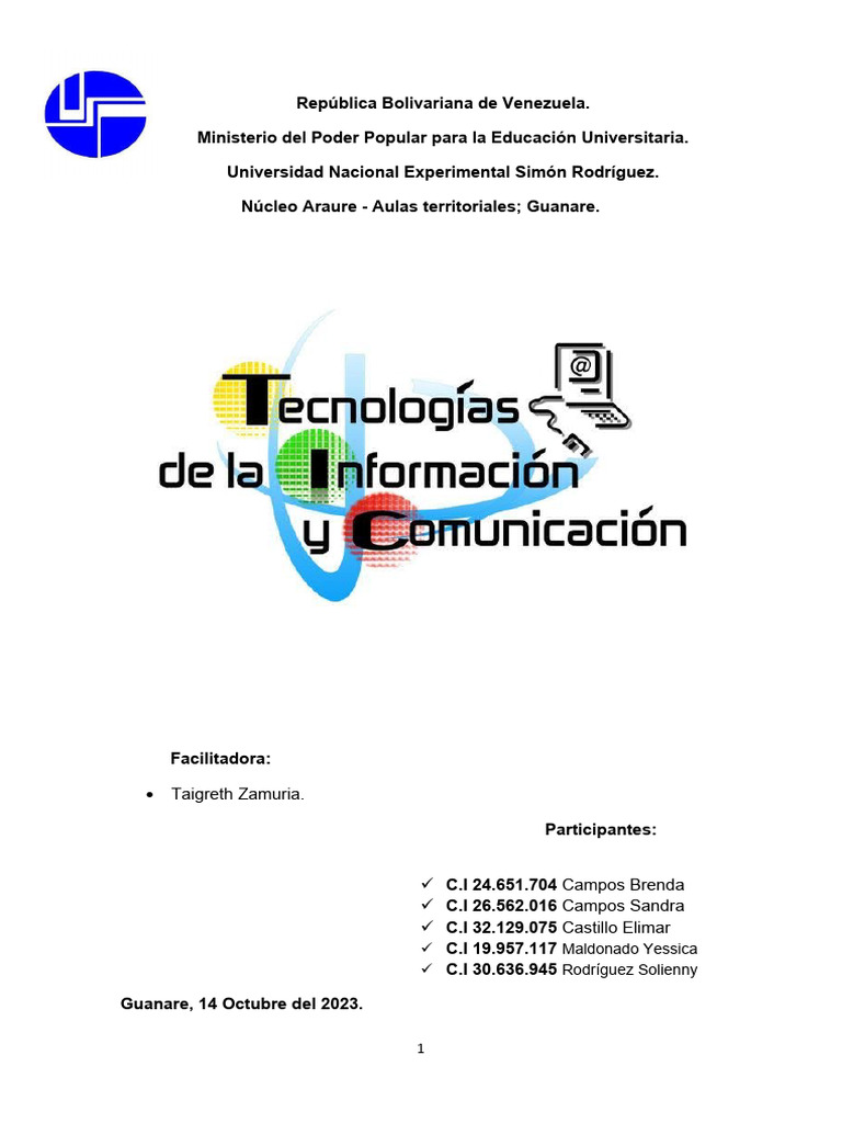 Las Tecnologias de La Informacion y Comunicacion | PDF | Red de computadoras | Tecnología de ...