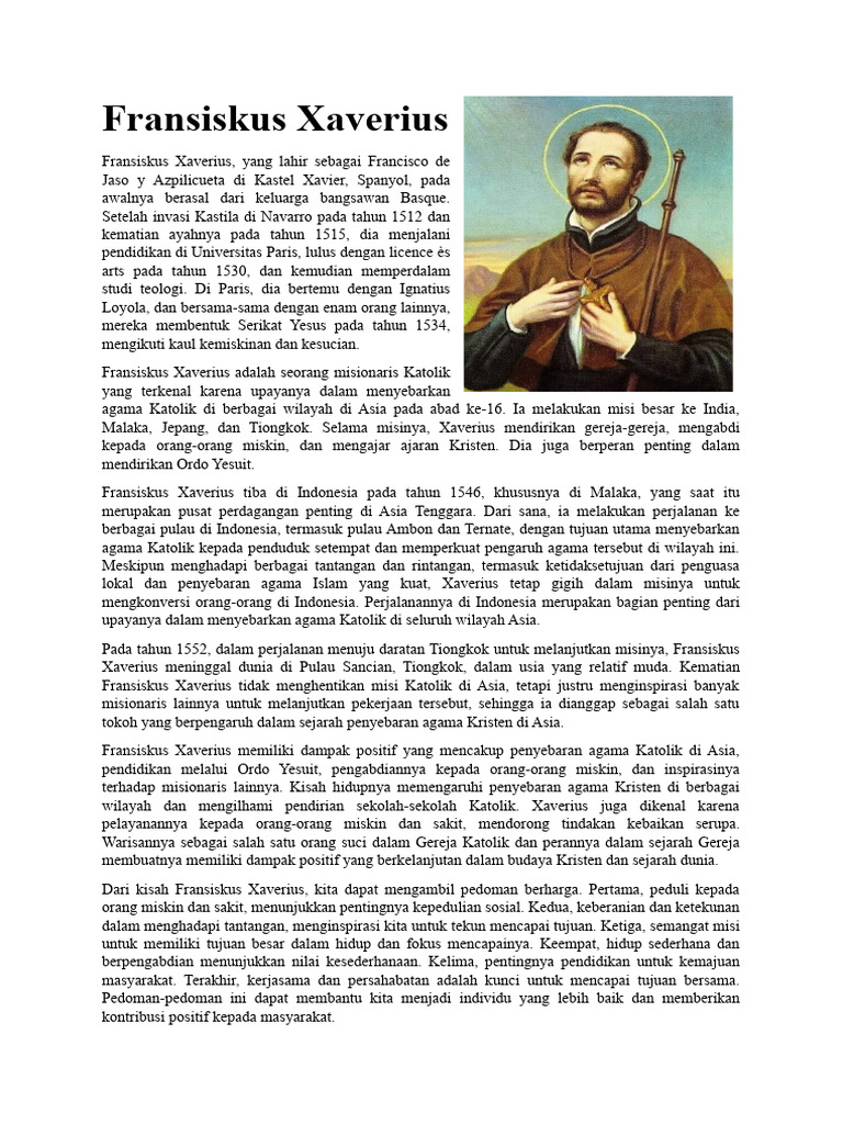 Fransiskus Xaverius | PDF