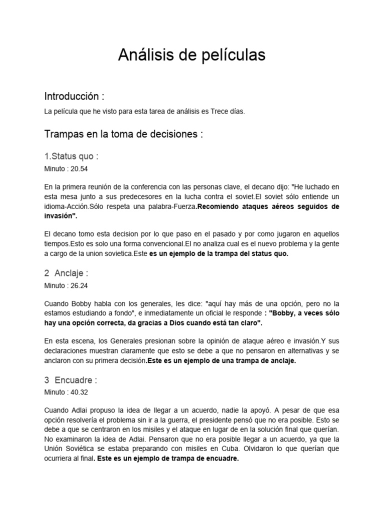 Tarea de Análisis de Película | PDF | Política | Libros para adolescentes