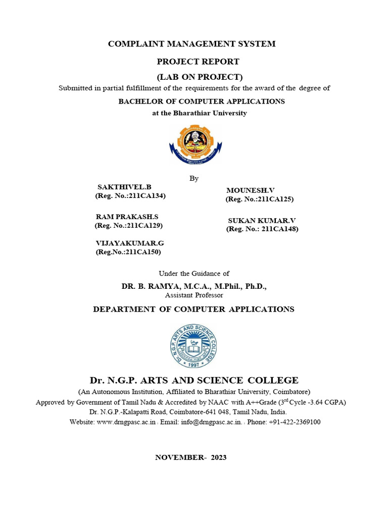 Complaint Management System PR | PDF | Software Testing | Php