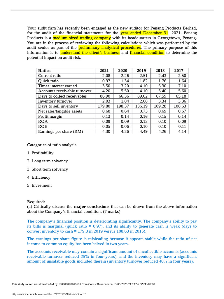 Week 3 Tutorial 3 | PDF