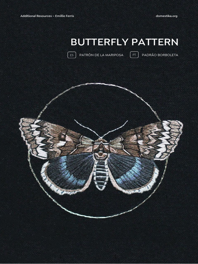 Butterfly Pattern Print & Trace Guide | PDF