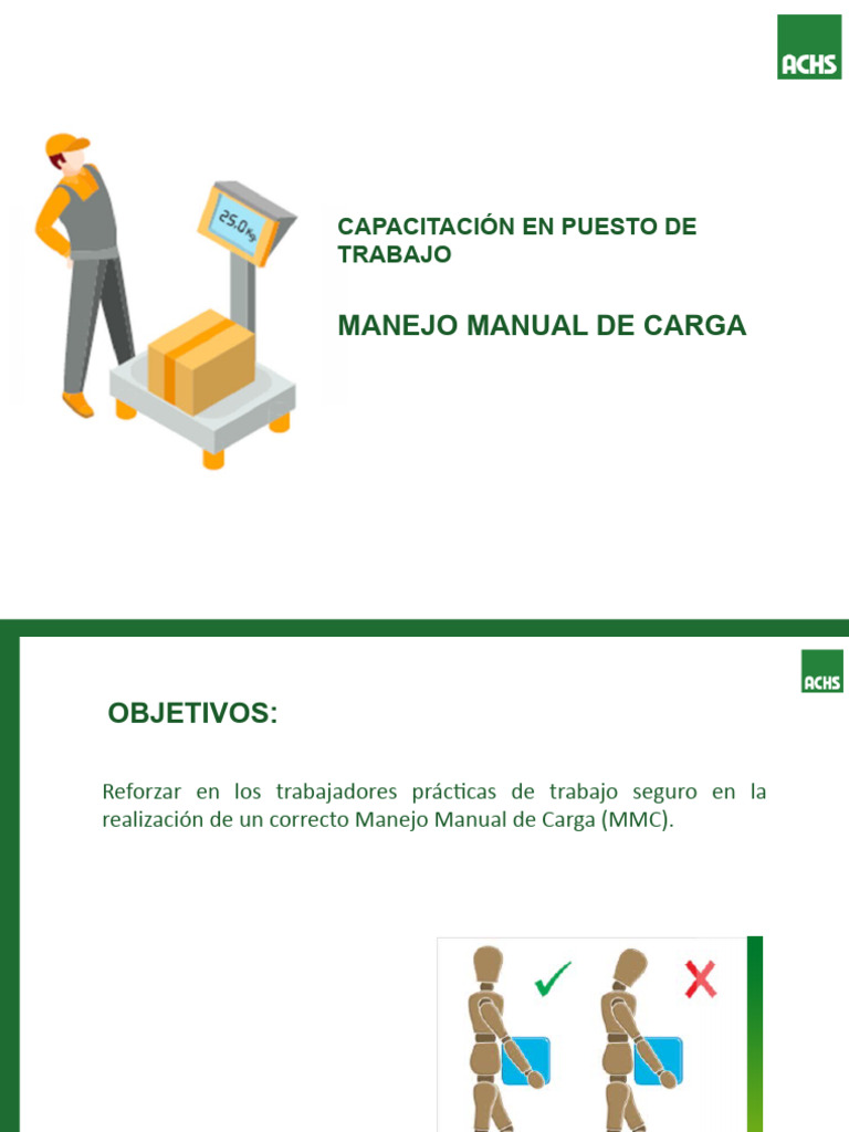 Charla Sobre Manejo Manual de Carga | PDF | Fuerza | Arrastrar (Física)