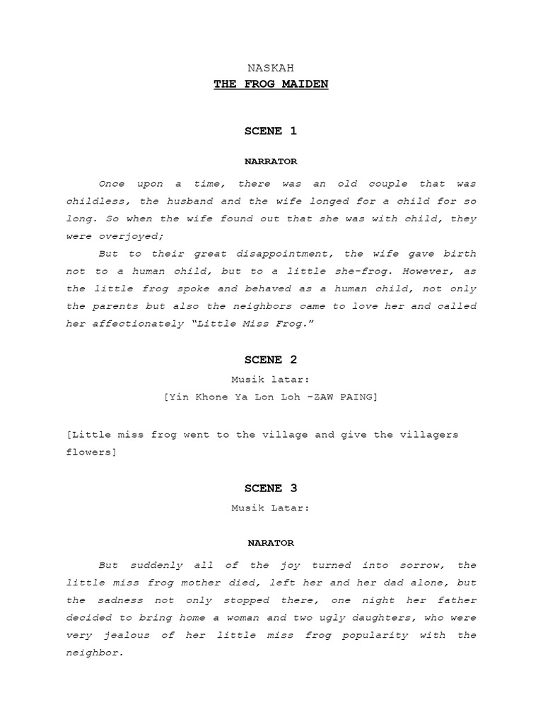 The Frog Maiden Script (2nd Ver.) | PDF