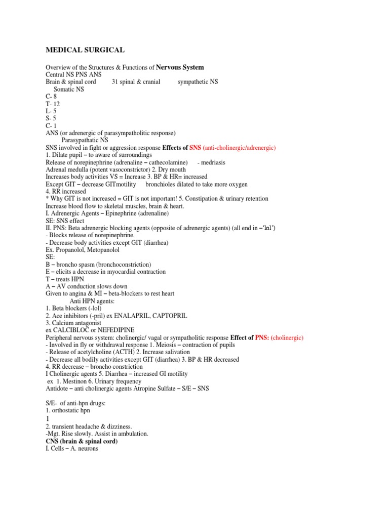 Medical Surgical | PDF