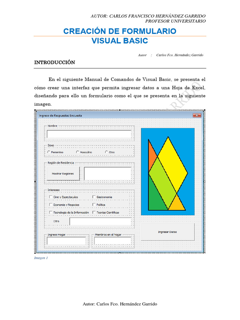 Guia 2 Comandos Visual Basic | PDF | Microsoft Excel | Básico