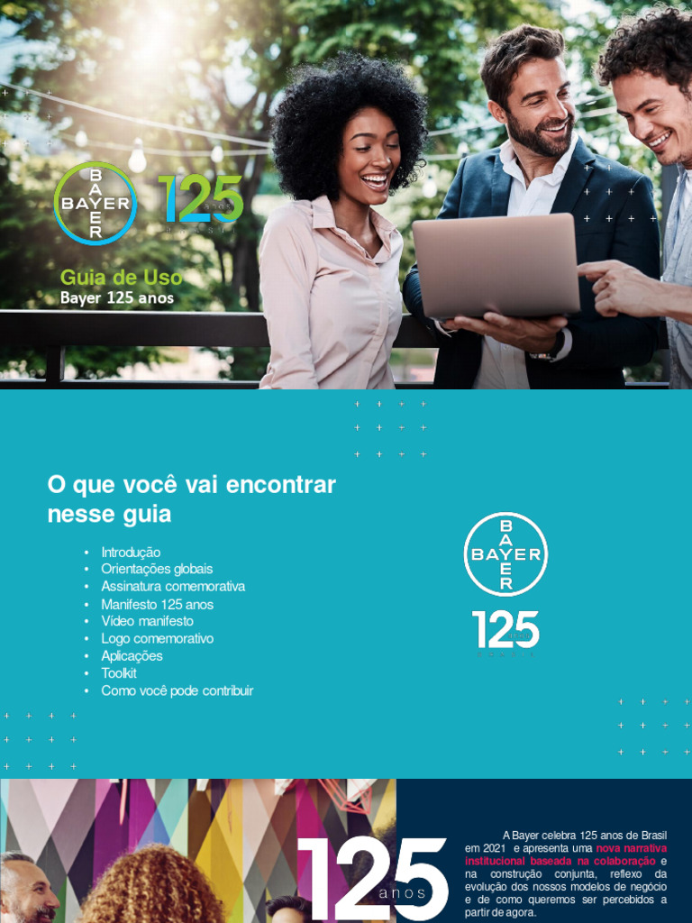 Guia de Uso Selo 125 Anos Bayer Brasil | PDF | Science | Narrativa