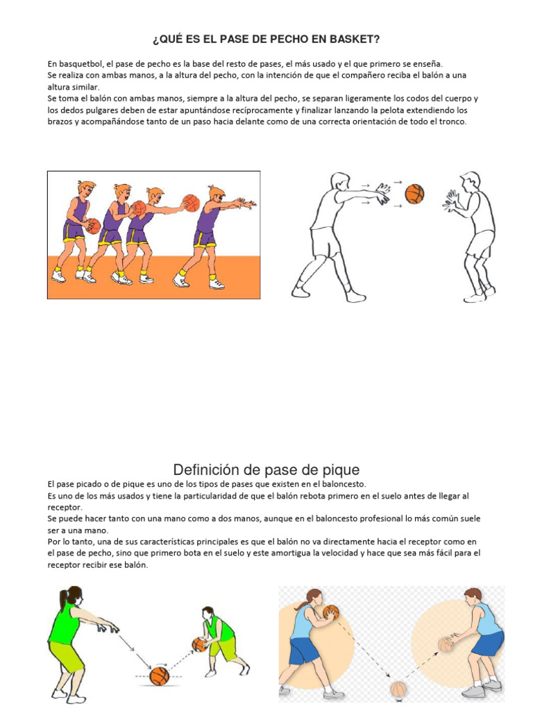 Qué Es El Pase de Pecho en Basket | PDF