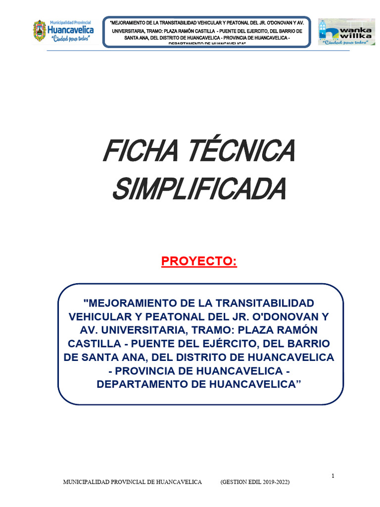 Ficha Tecnica Simplificada | PDF