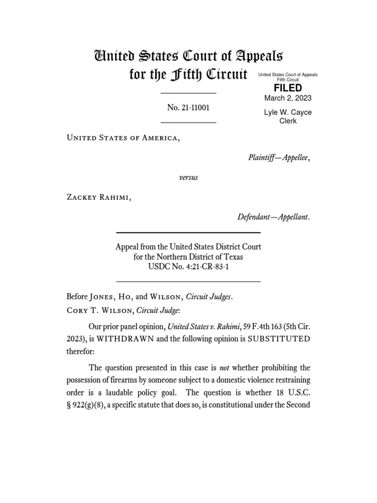 21-11001-CR2 Rahimi | PDF | Law