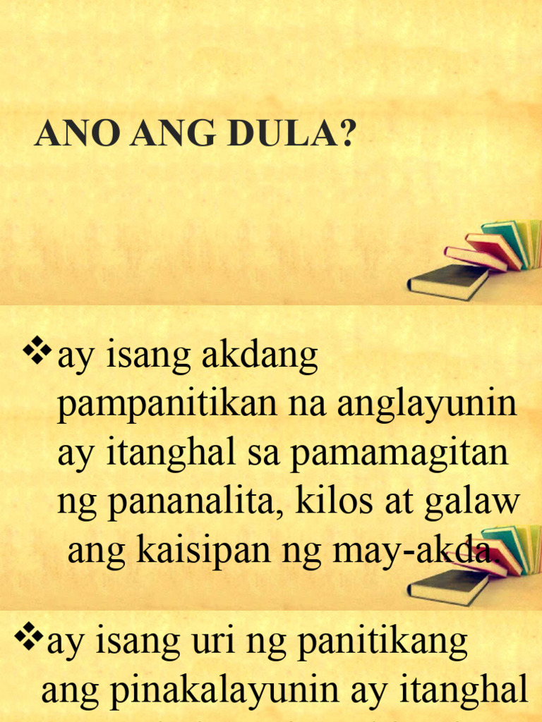 Dulaang Filipino PPT 1 | PDF